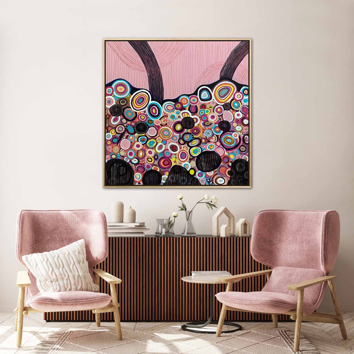 Pathways - Original Pink Painting Artwork by Helen Joy Newman Melbourne ...